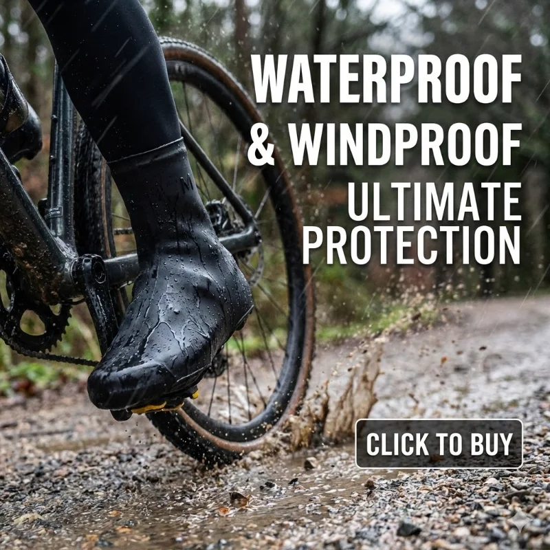 Silicone Cycling Shoe Covers Waterproof Windproof Warm High Elastic ...