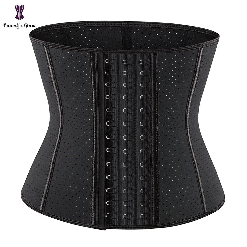 Latex-Underbust-Corset-Waist-Trainer-Training-Cincher-Steel-Boned ...