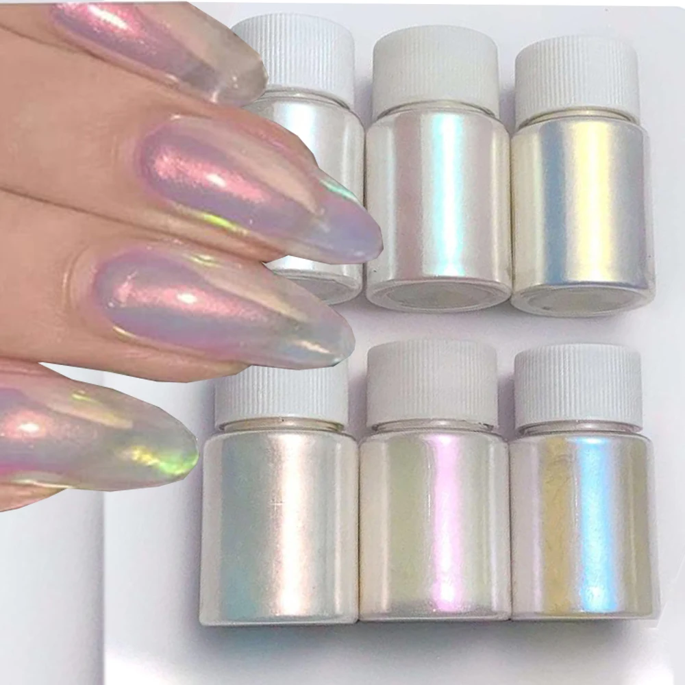 6Color-Pearlescent-Aurora-Chrome-Nail-Powder-10g-Bottle-Iridescent ...