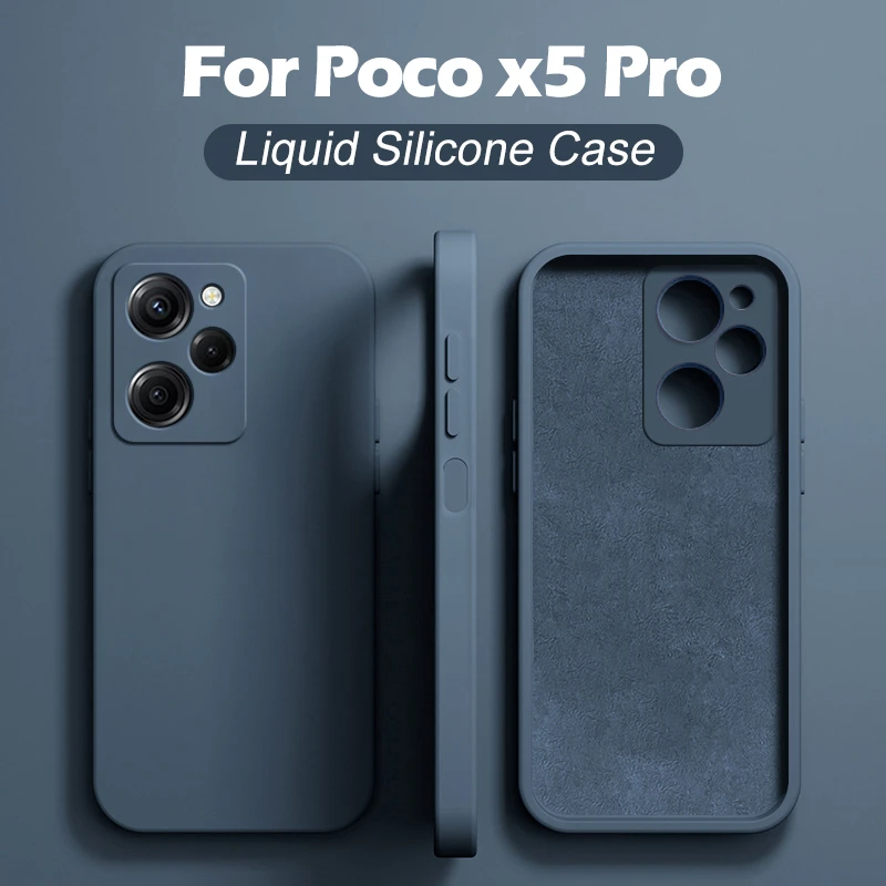 Poco X5 Pro Case Original Liquid Silicone Full Protection Soft Cover ...