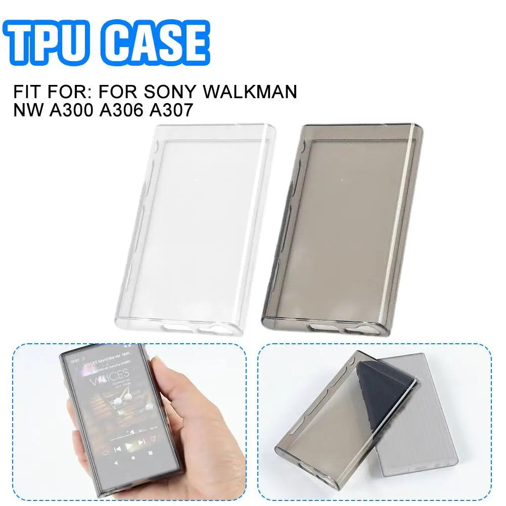 Clear-Clear-Black-TPU-Protective-Shell-Skin-Case-Cover-For-Sony-Walkman ...