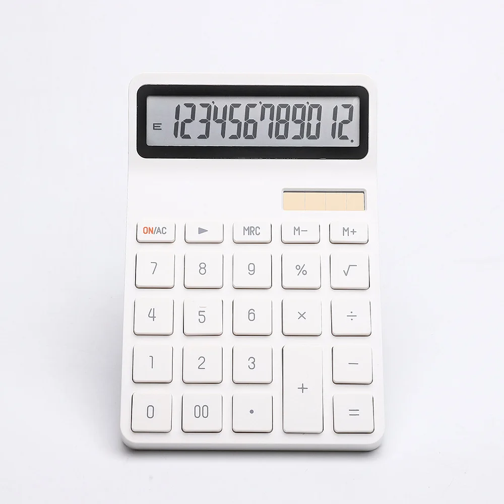 12-Digit Solar Calculator with Dual Power Supply Electronic Financial ...