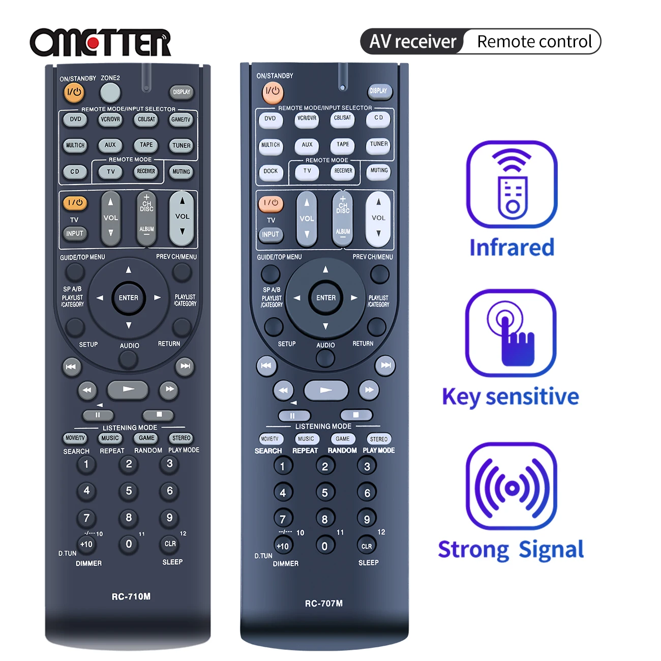 for Onkyo RC-710M RC-707M Channel AV Audio Video Receiver Remote Control TX-SR606S HT-S7100 TX ...