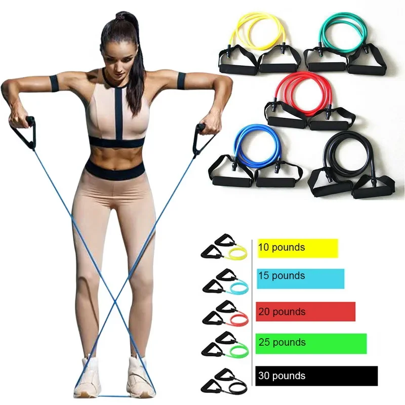 5-Levels-Elastic-Band-With-Handles-Yoga-Pull-Rope-Elastic-Gym-Fitness ...