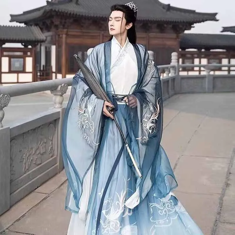 Hanfu Men Chinese Traditional Cosplay Costume Ancient Hanfu Sets Male ...