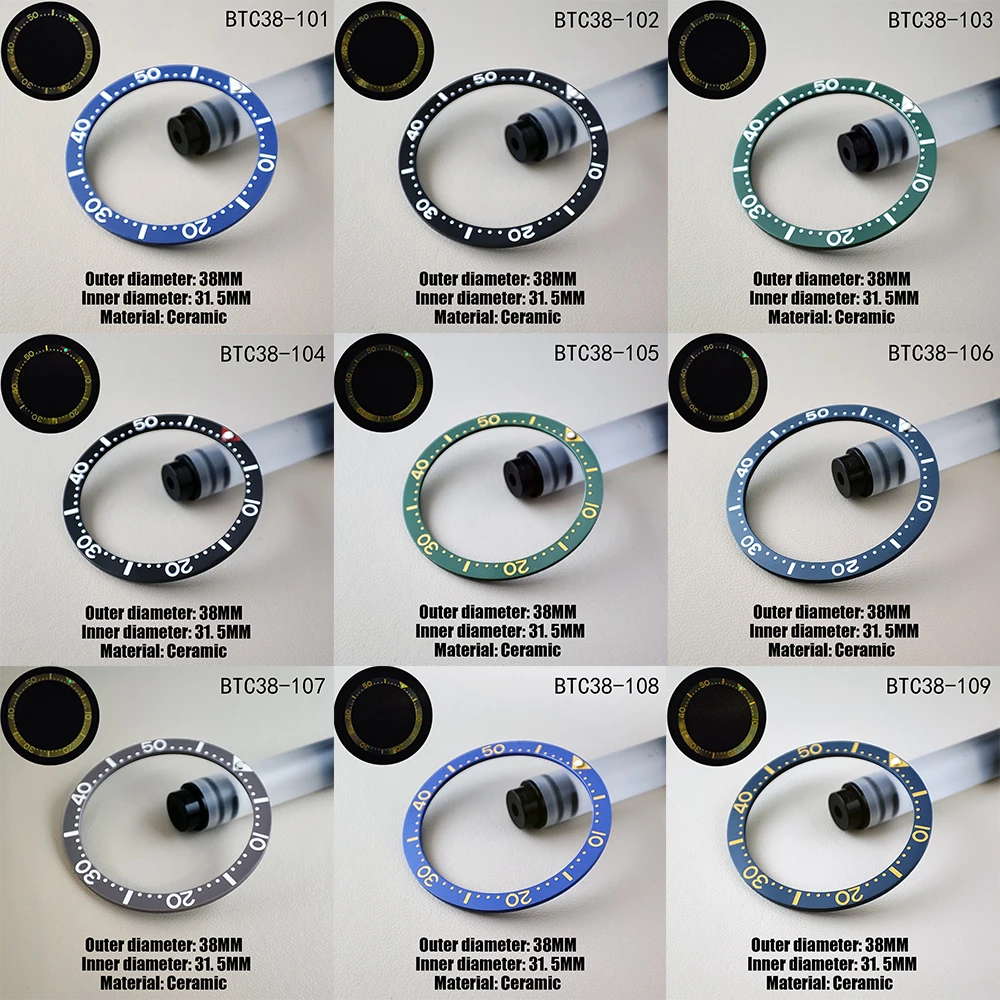 38MM-31-5MM-Luminous-Bead-Watch-Bezel-Insert-Ring-Ceramic-All-Luminous ...