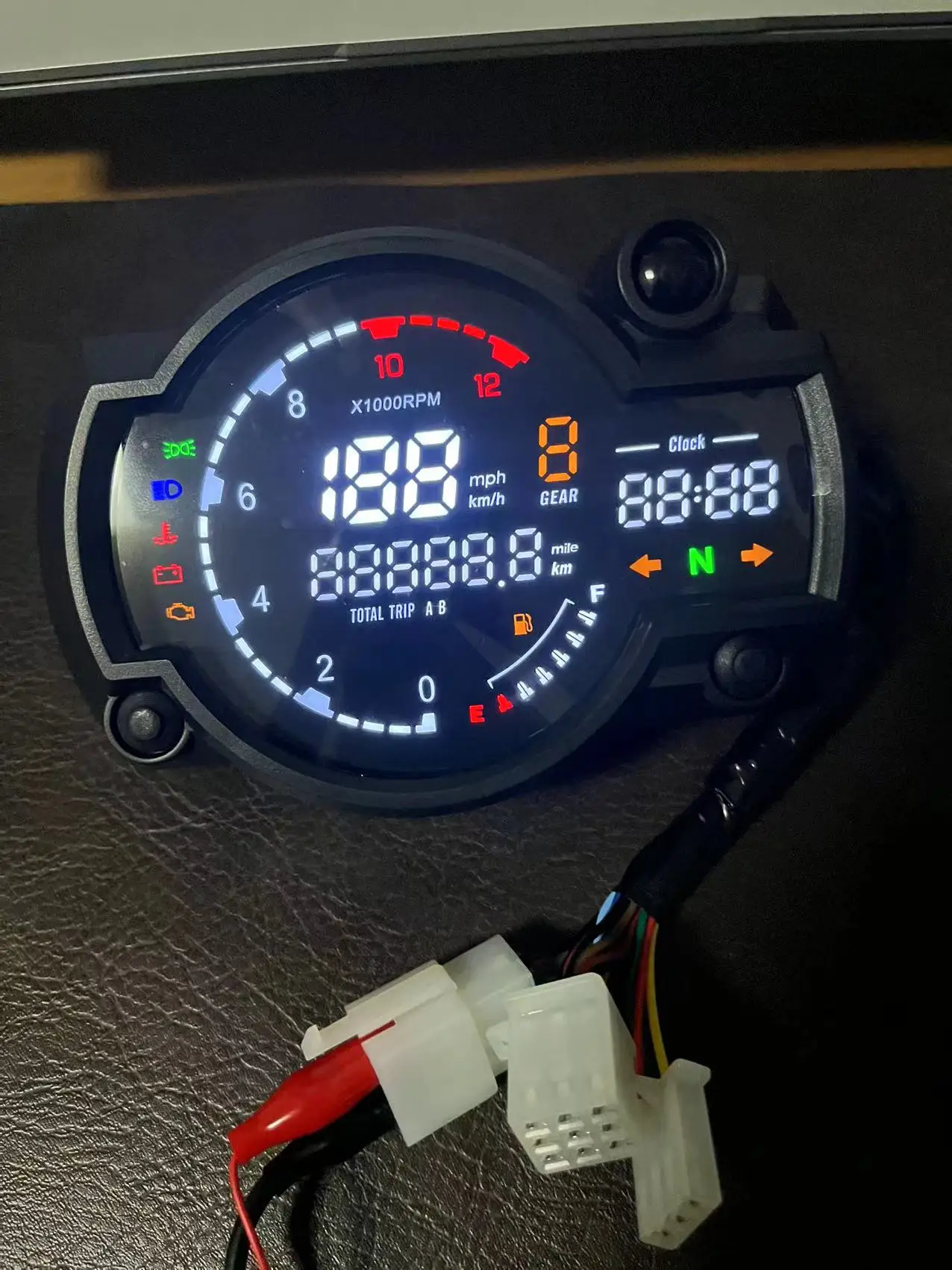 Universal-Motorcycle-Speedometer-Digital-Meter-LED-Tachometer-For ...