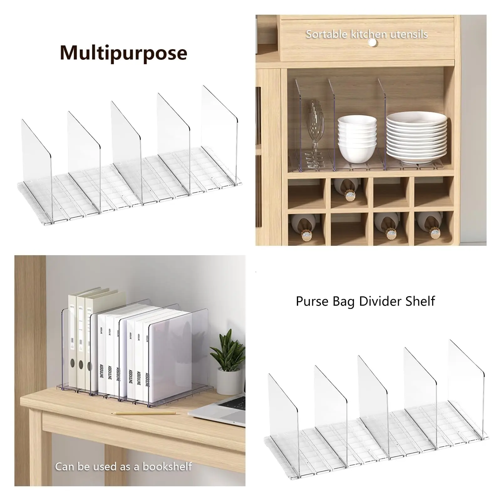 Estante-divisor-transparente-para-bolso-de-mano-organizador-de-armario ...