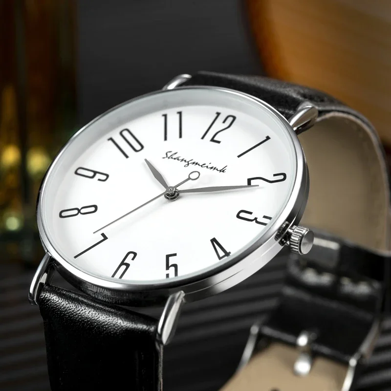 2023 Men's Belt Watch Business Minimalist Digital QuartzWatch Ultra-thin Men's Watch Is A Casual ...
