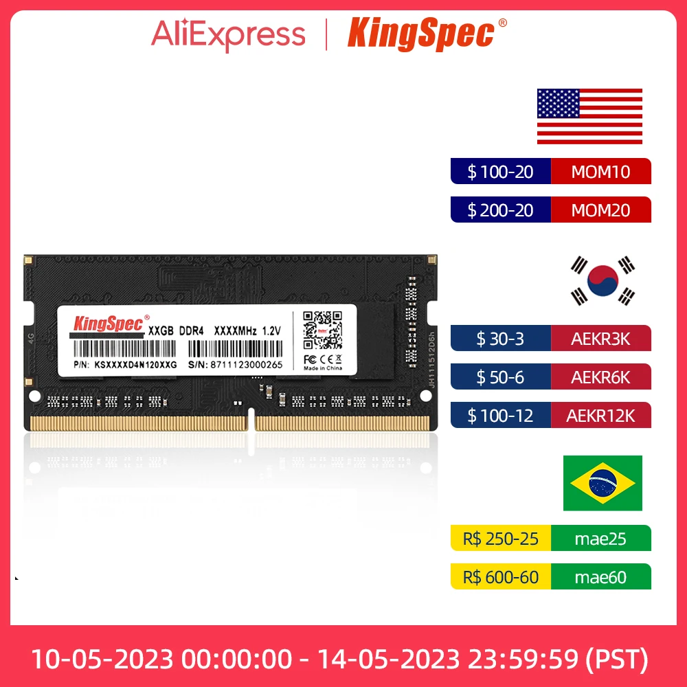 KingSpec Memoria Ram Ddr4 8GB 16GB 32GB RAM Memory Card Notebook ...