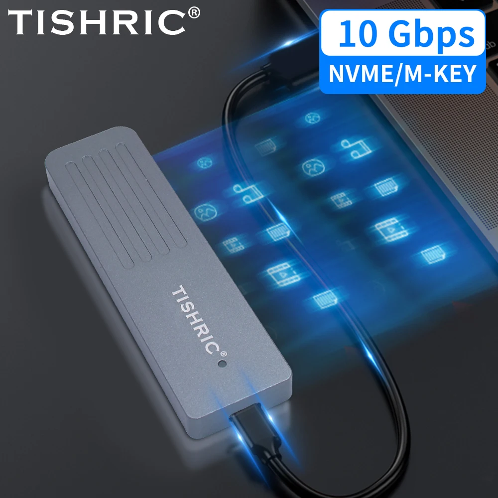 TISHRIC-M-2-SSD-Enclosure-NVMe-Protocol-NVME-PCIE-SSD-Disk-Box ...