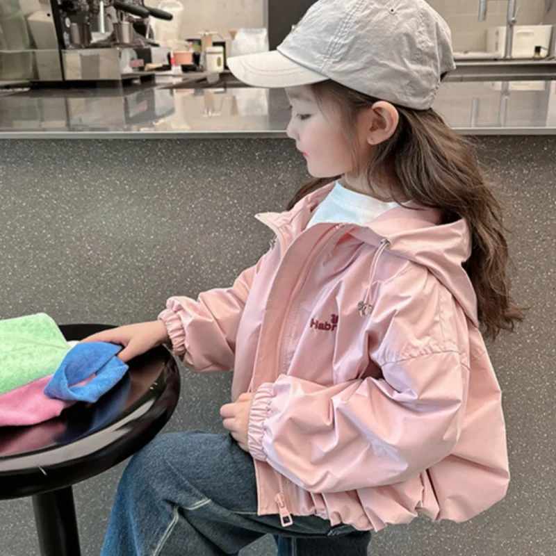 Girls-Coat-Overcoat-Jacket-Windbreak-Outerwear-2024-Loose-Spring-Autumn ...