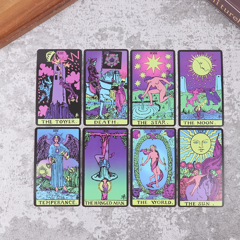Neon-Rider-Tarot-Card-Game-Prophecy-Divination-Deck-Family-Party-Board ...