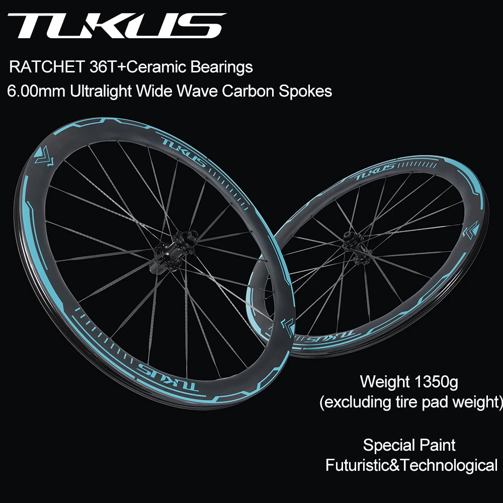 TUKUSWHEELS Racing Wheelset RATCHET 36T Ceramic Bearings 6mm Width ...