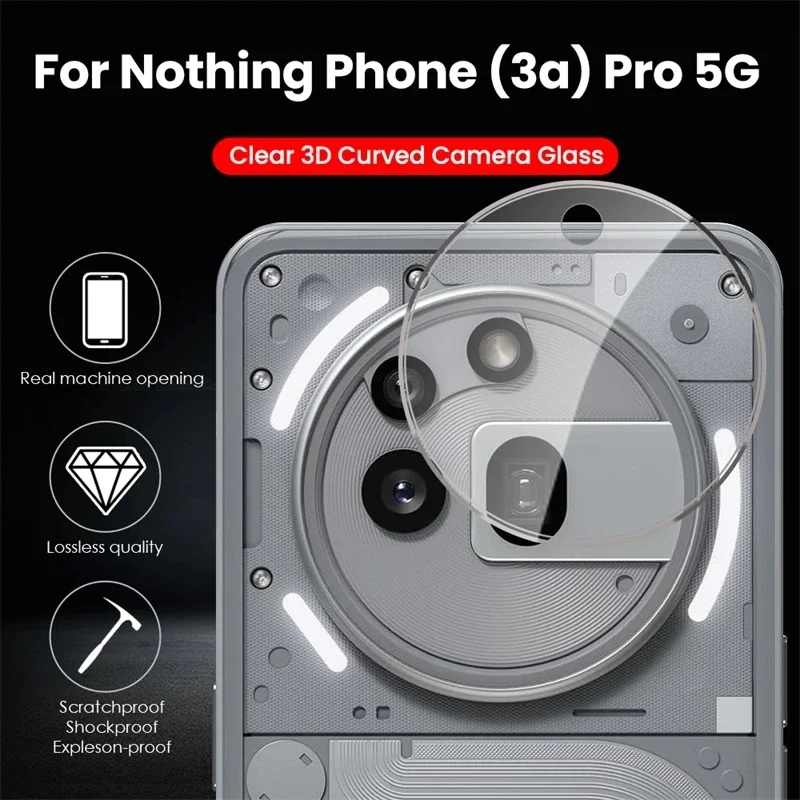 3D Tempered Glass Curved Camera Protector Film for Nothing Phone (3a ...