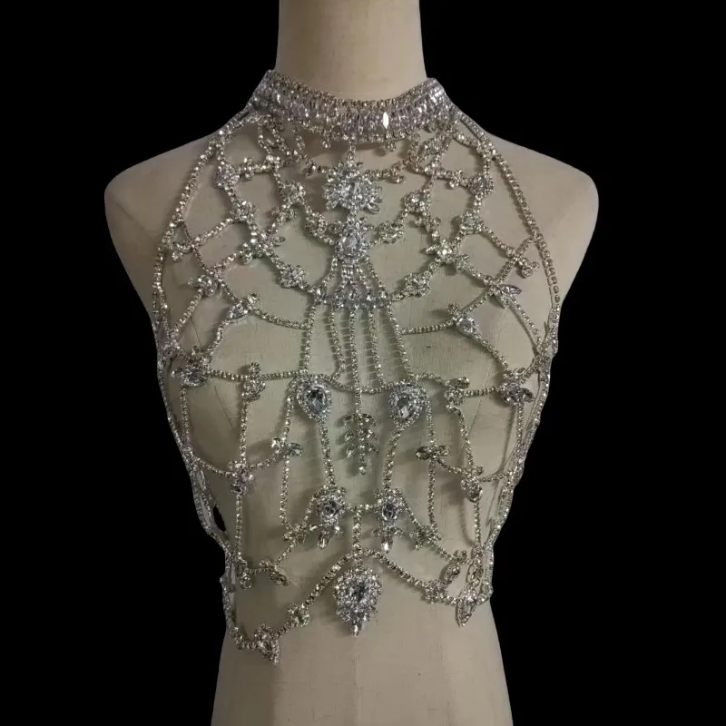 woman-Sexy-Body-Jewelry-Crystal-Bikini-Chest-Chain-Makeup-Dance-Lumbar ...