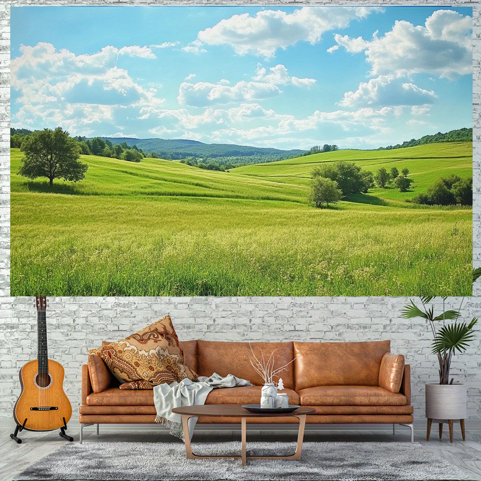 Spring Green Hill Grassland Background: The Perfect Party Backdrop for ...