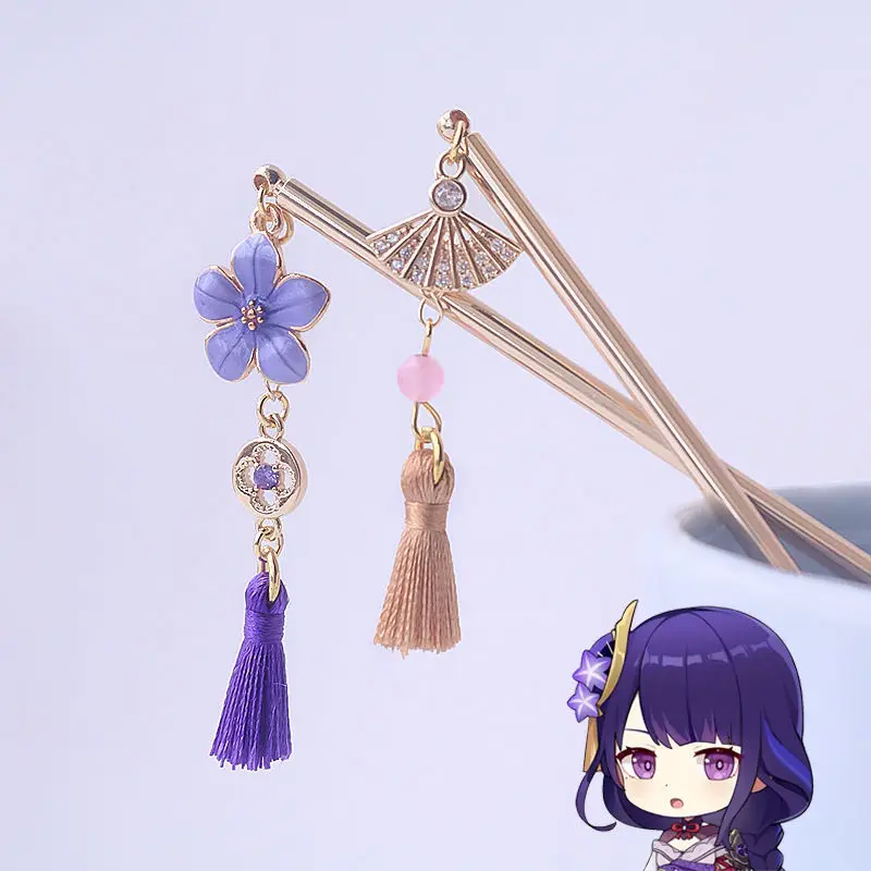 Genshin-Impact-Raiden-Shogun-Chinese-Style-Hair-Sticks-Tassel-Chopstick ...