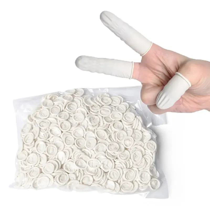 100PCS-Natural-Rubber-Disposable-Gloves-Finger-Cots-Non-slip-Anti ...