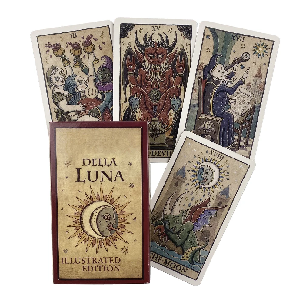 Della Luna Tarot Cards Illustrated Edition High Quality Board Games For ...
