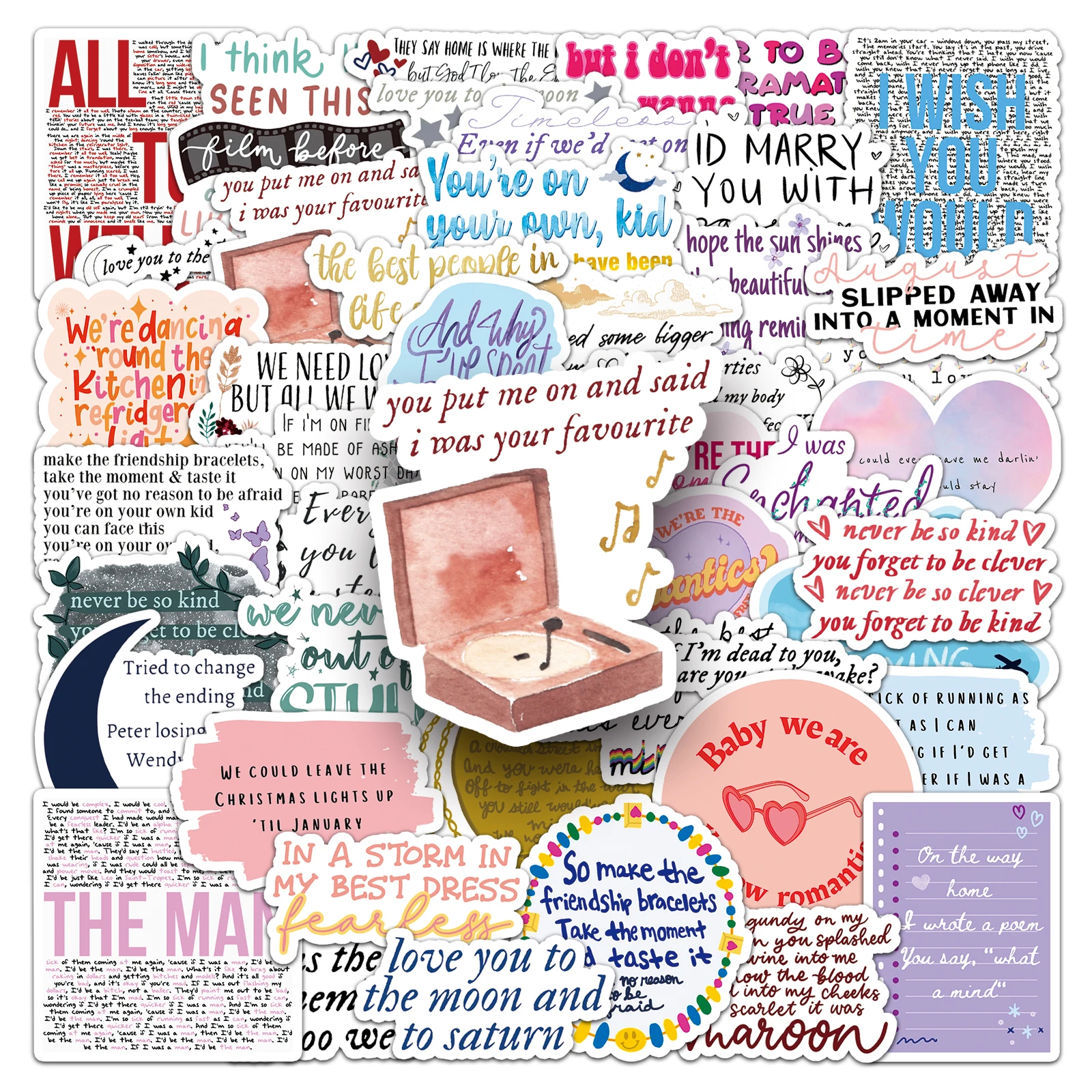 50-Cartoon-Cute-Lyric-Woodpecker-Graffiti-Stickers-Suitcase-Laptop ...