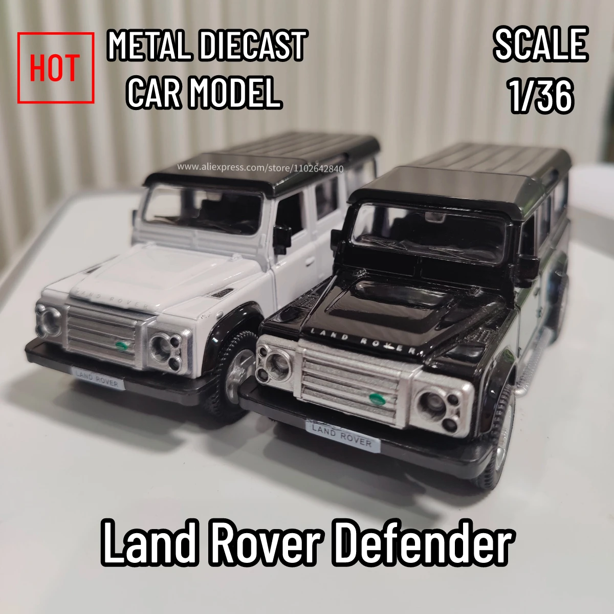 Land-Rover-Defender-Modelo-de-Carro-Escala-Metal-Diecast-Replica-Home ...