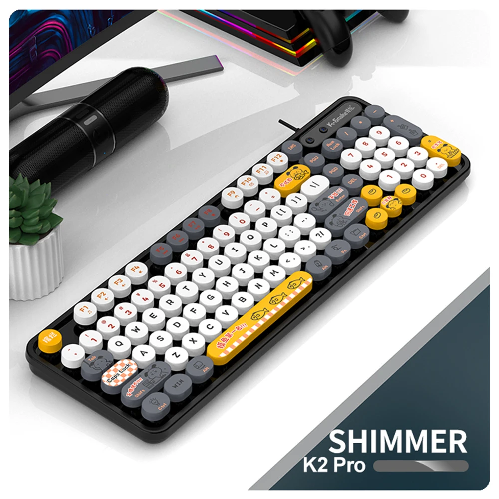 Keyboard-Mouse-Combo-Mixed-Color-Keyboard-Mouse-Set-Circular-Suspension ...