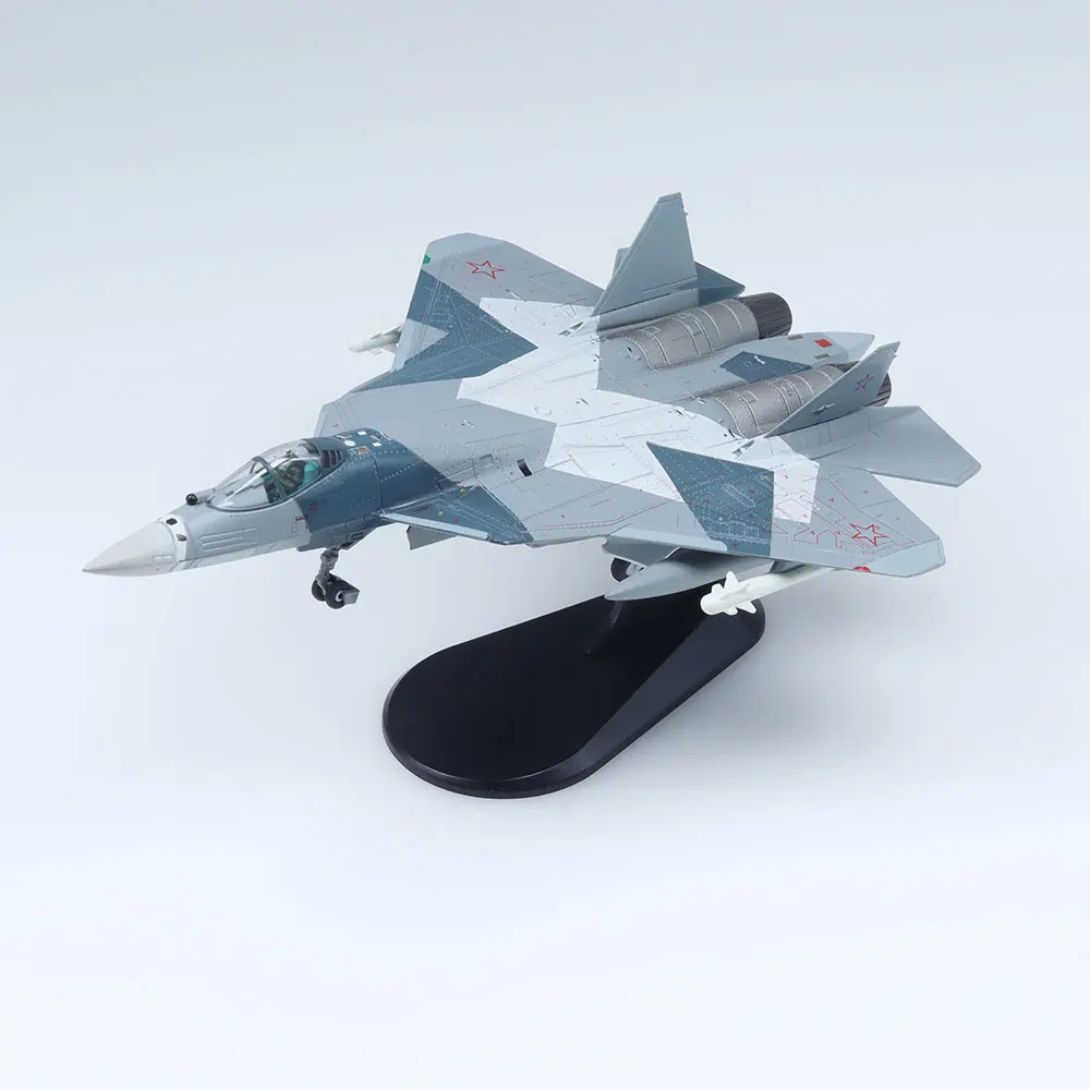 1/100 Scale Su-57 Die-cast Aircraft Plane Metal Model for Gift Camo ...