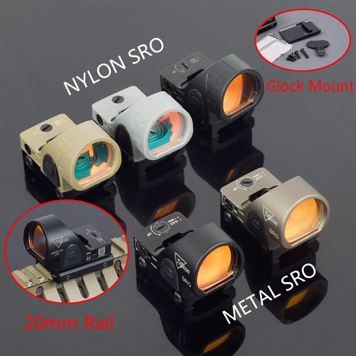 Tactical-Mini-Trijicon-RMR-SRO-MRO-Holographic-Red-Dot-Scope-Sight ...