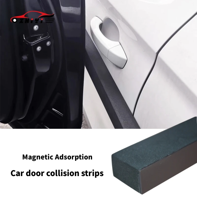 50CMx2CMx3CM-Magnetic-Car-Door-Anti-collision-Protection-Strip-Black ...