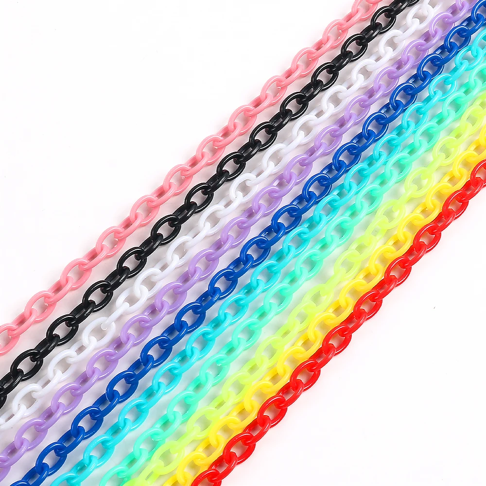 2pcs 50cm Acrylic Multicoloured Chain Diy Bracelet Necklace Accessories ...