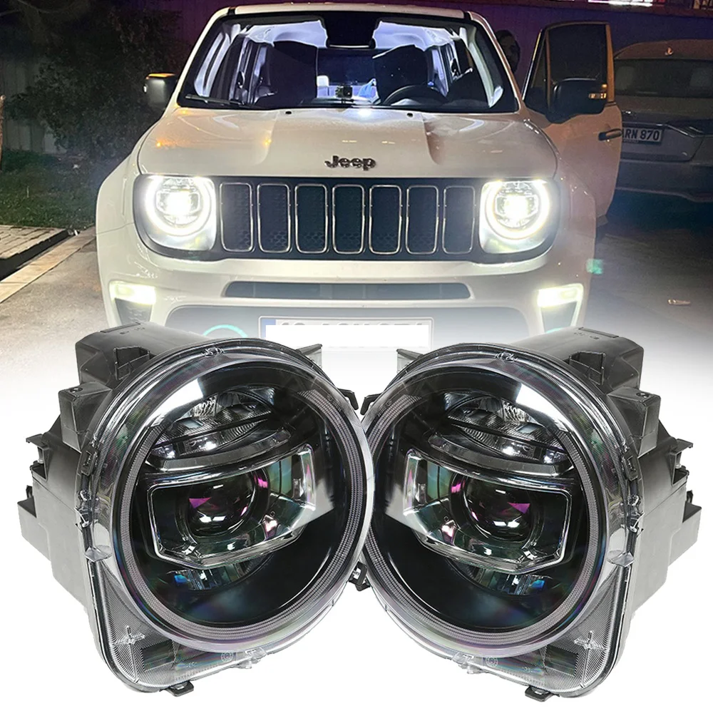 Para Jeep Renegade 2015 2016 2017 2018 2019 2020 Led Farol Excelente Ultra Brilhante Montagem Do ...