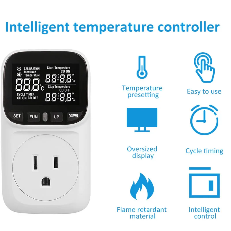 Digital-Temperature-Controller-Thermostat-EU-US-Plug-Temperature ...