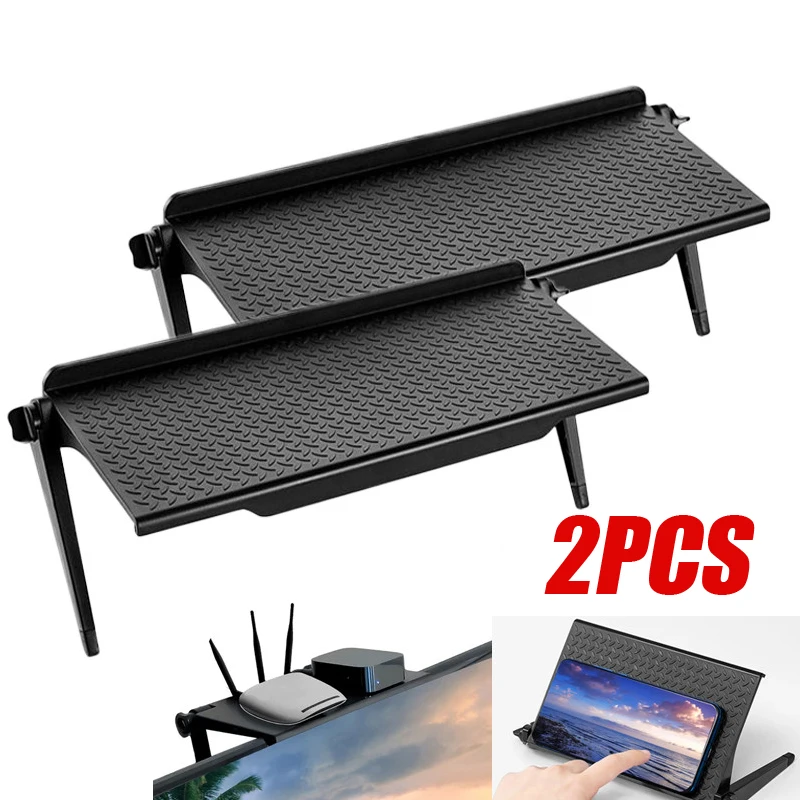 2PCS-Screen-Top-Storage-Shelf-Holder-Rack-TV-Monitor-Organizer ...