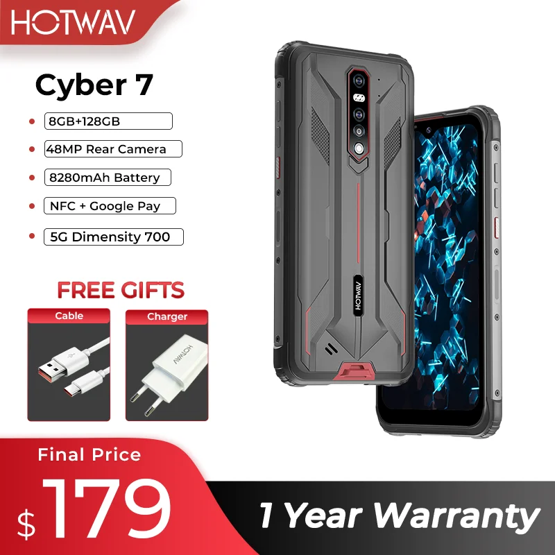 HOTWAV-Cyber-7-5G-Rugged-Phone-Global-Version-Night-Vision-6-3-FHD-8GB ...