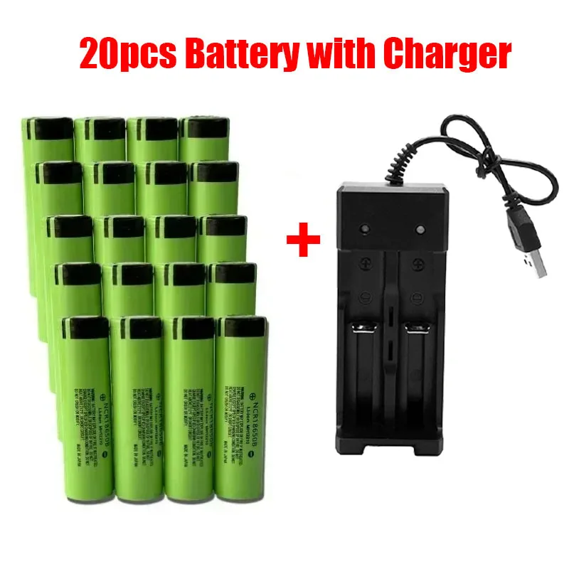 100% Rechargeable lithium battery 18650 Battery 3.7V 3400mAh 34B pour ...