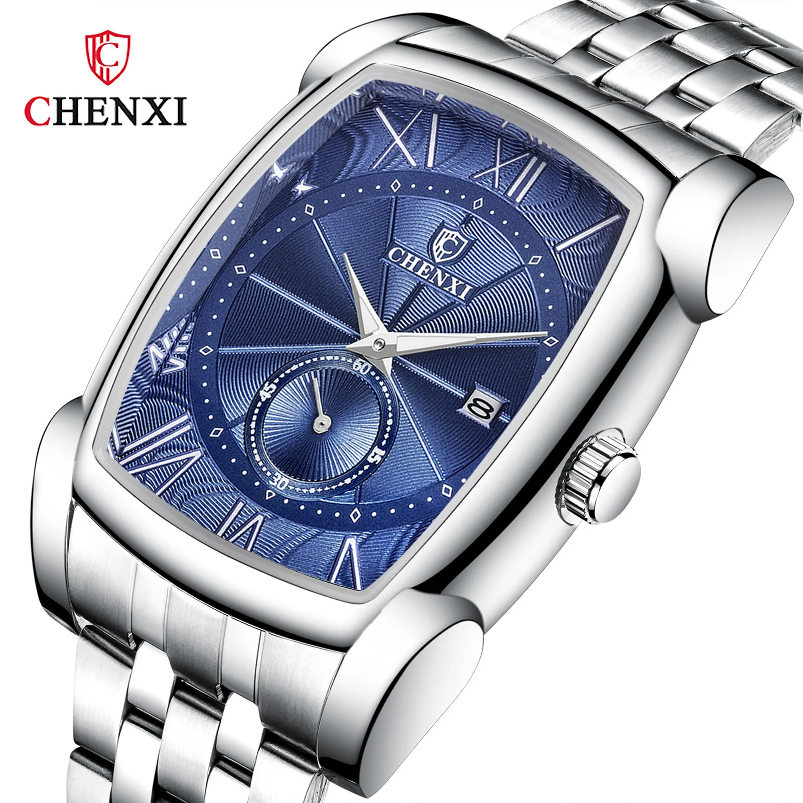 CHENXI-8209-Men-s-Quartz-Square-Watch-Business-Waterproof-Pointer-Date-Kol-Saat-Leather-Steel ...