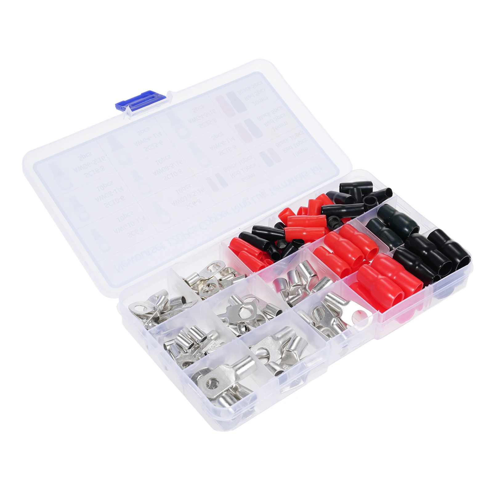 120PCS-Copper-Ring-Lug-Terminals-Kit-Wire-Connectors-Terminal ...