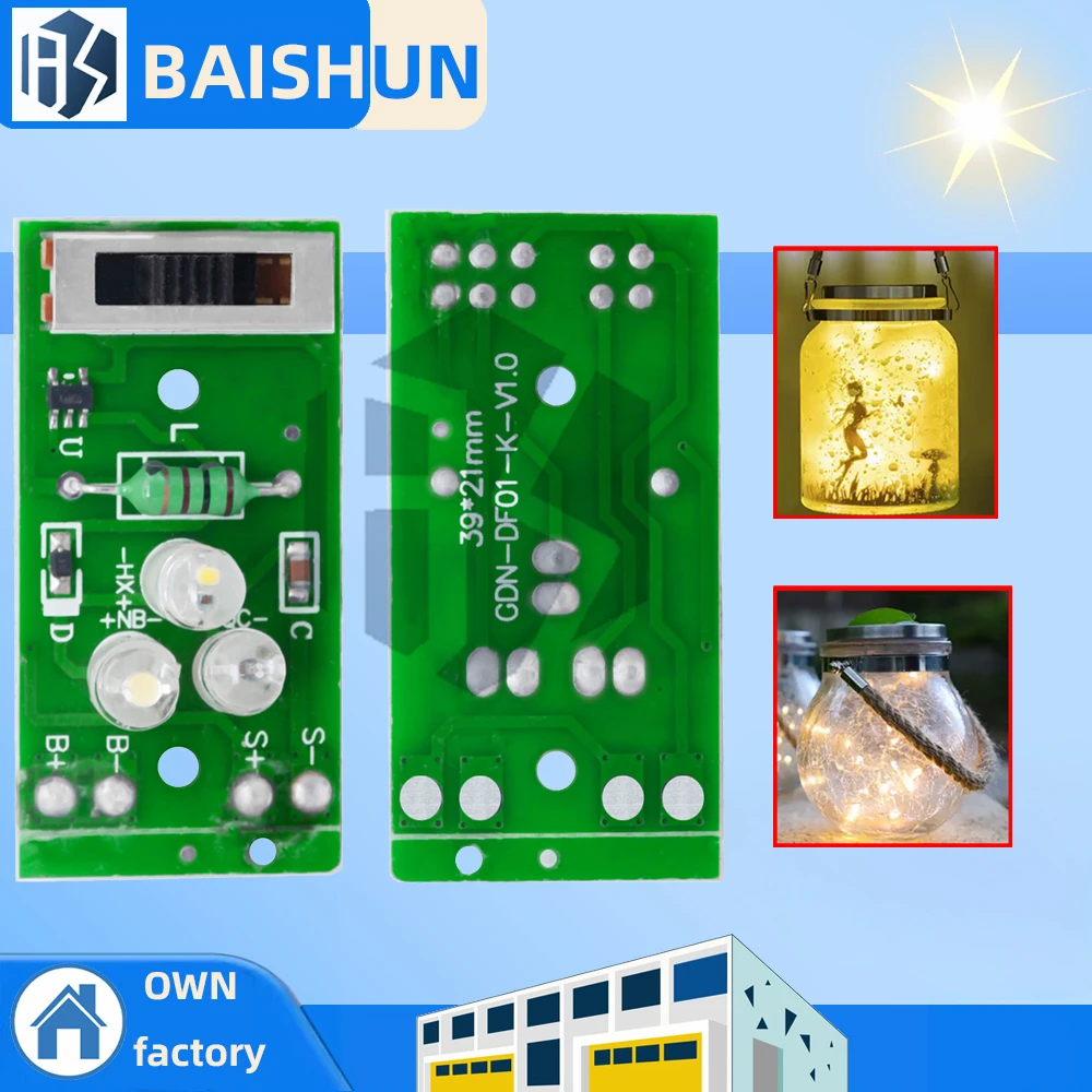 DIY Solar Light Control Circuit Board - 1.2V Multi-Purpose Driver for ...