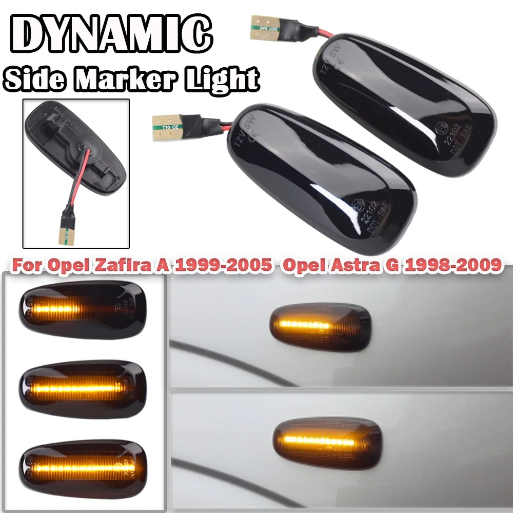 For Opel Astra G 1998-2009 Zafira A 1999-2005 Dynamic Blinkers LED Turn ...