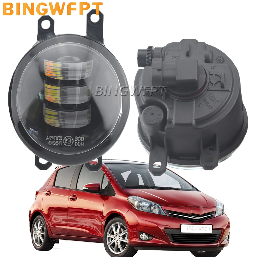 Car-Double-LED-Fog-Light-Assembly-For-Toyota-Yaris-2006-2007-2008-2009 ...