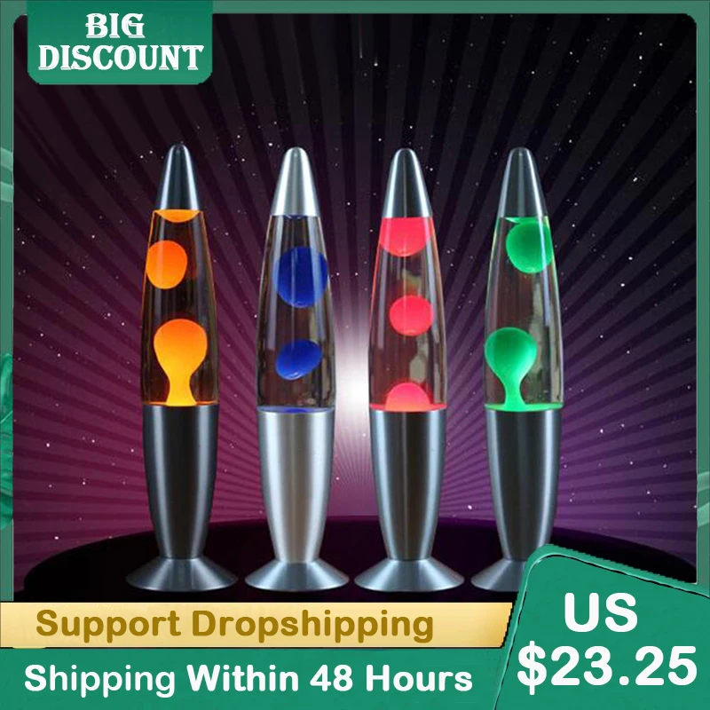 Lava Lamp Wax Volcano Night Light Metal Base | Metal Lighting Lamps ...