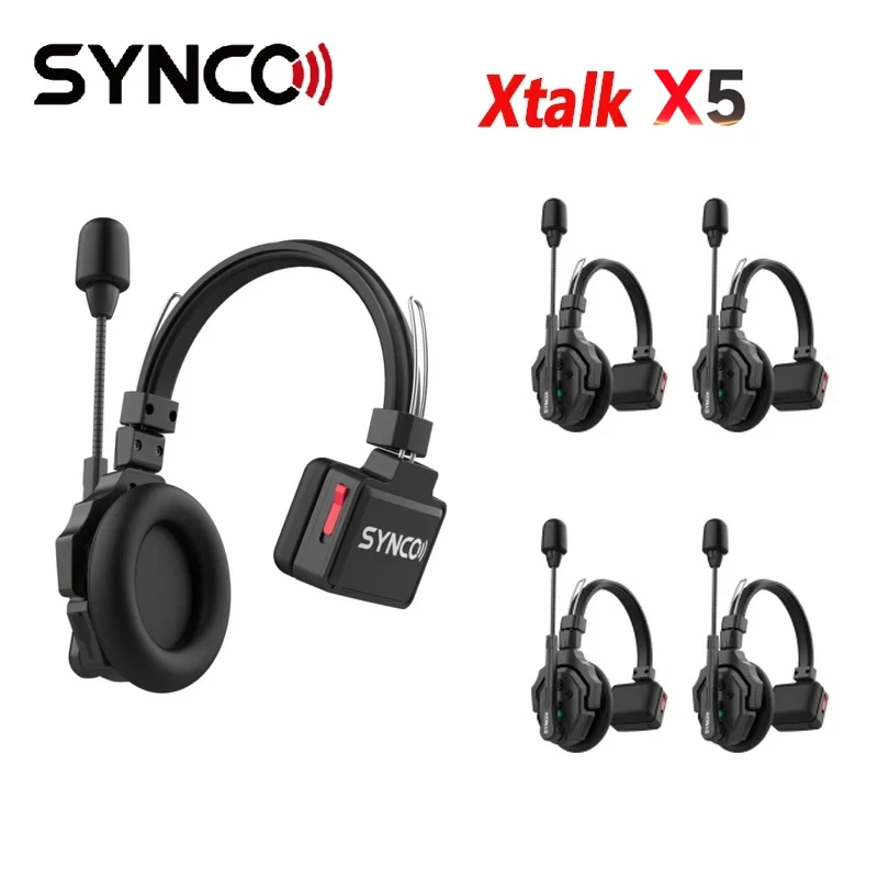 SYNCO-Xtalk-X5-Wireless-Intercom-System-2-4G-Communication-Headset ...