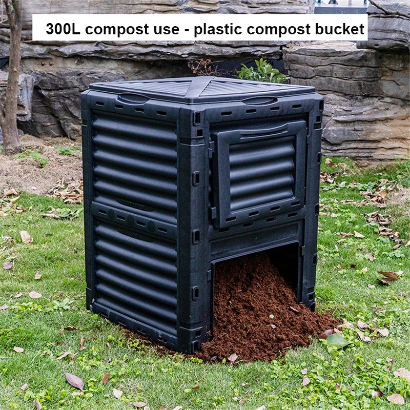 300L-Compost-Bin-Garden-Courtyard-Compost-box-Leaves-Organic-Fertilizer ...