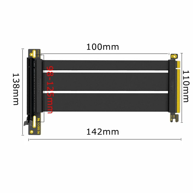 2023 New Universal Full Speed 5.0 PCIE X16 Riser Cable Graphics Card ...