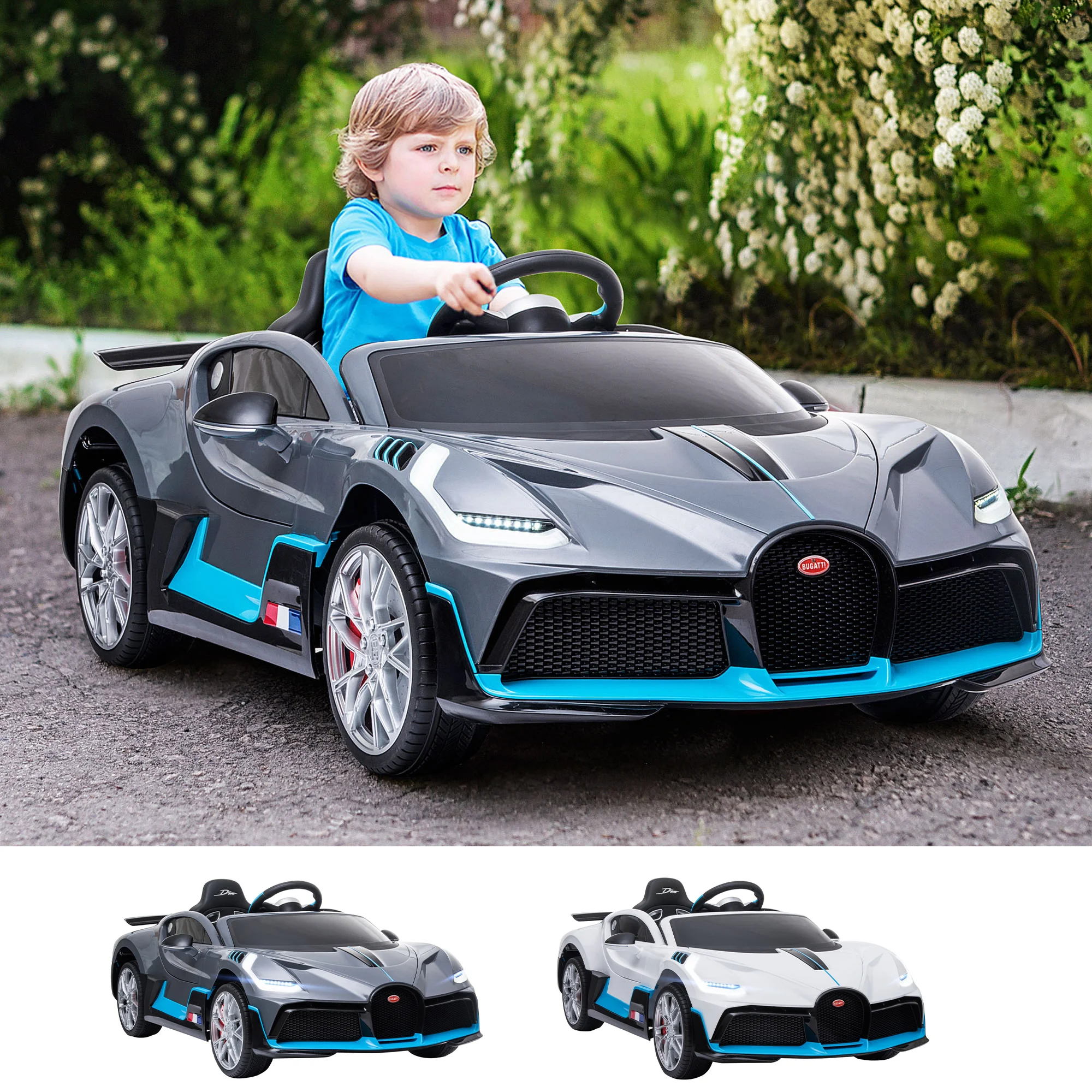 HOMCOM-electric-car-Bugatti-Divo-for-children-3-6-years-old-12V-battery ...