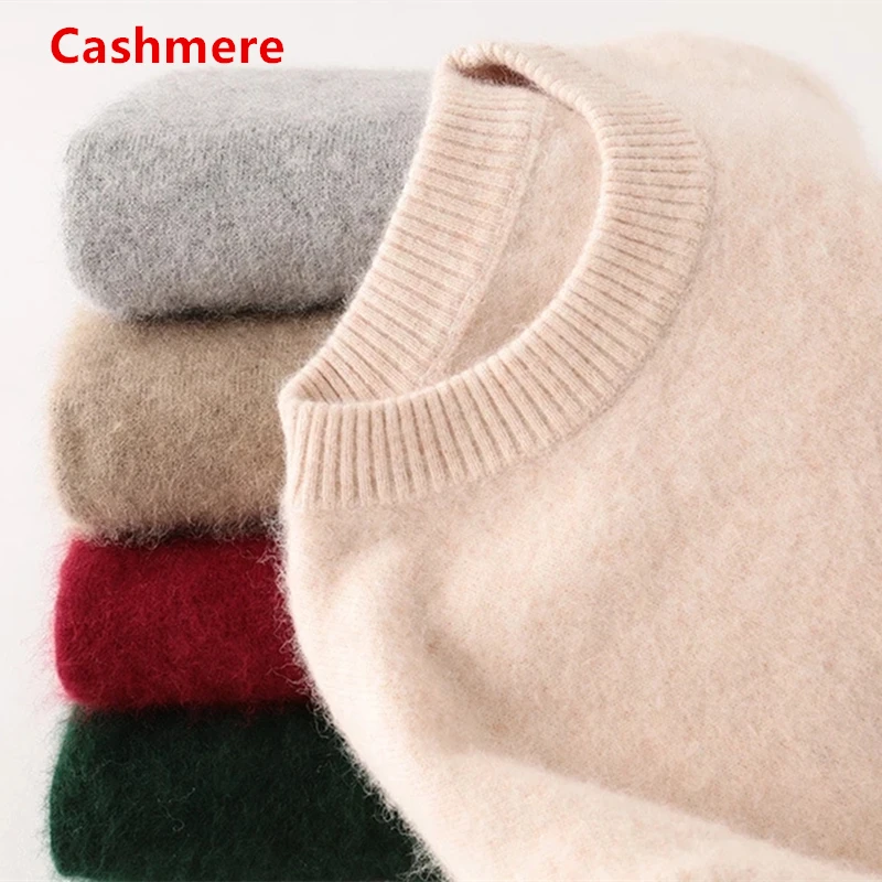 Classic-O-Neck-Cashmere-Sweater-Men-Pullover-2023-Autumn-Winter-Super ...