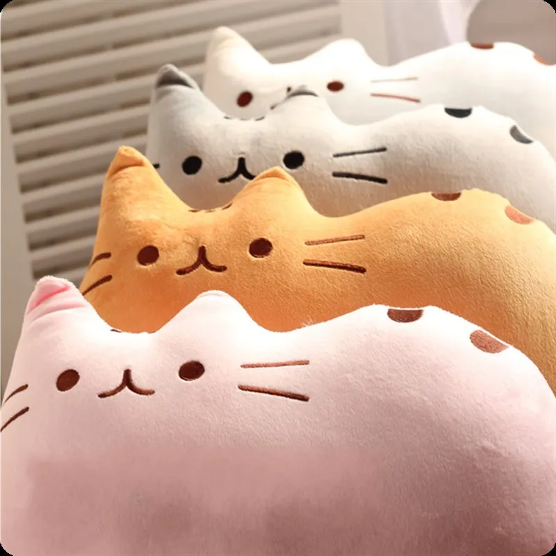 Cute Cartoon Cat Plush Car Sofa Pillow Kitten Cushion Soft Colorful ...