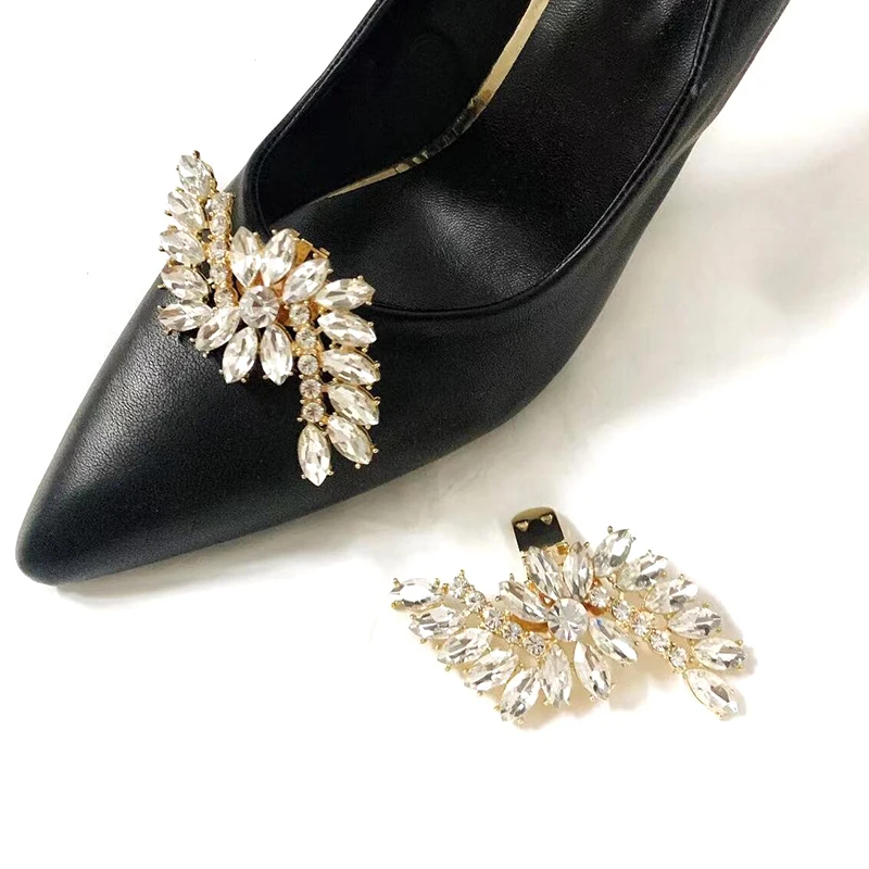 Lady-Detachable-Shoe-Clips-Wedding-Bride-Shoes-Decoration-Women-High ...