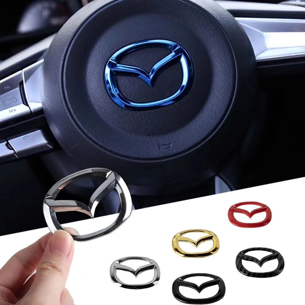 1pcs-ABS-Car-Steering-Wheel-Center-Sticker-Auto-Emblem-Decal-For-Mazda ...